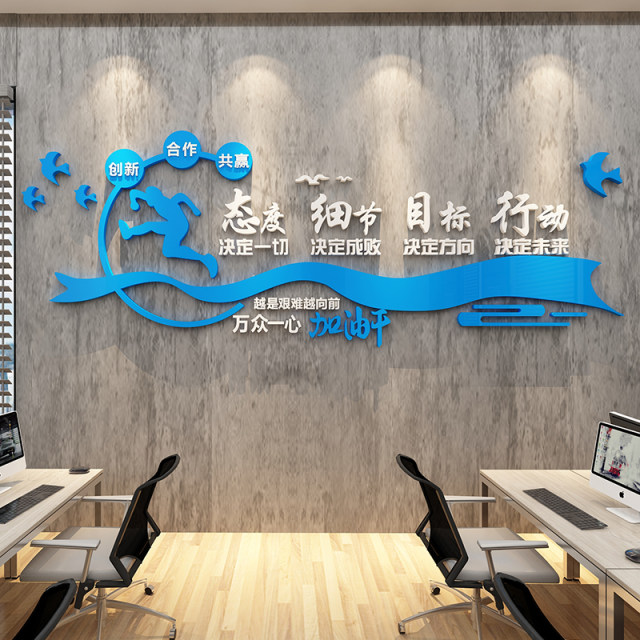 Corporate culture wall office background wall decoration atmosphere ...