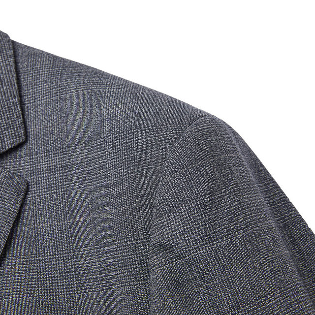 Youngor men's suits spring pure wool gray checkered formal dress S1140