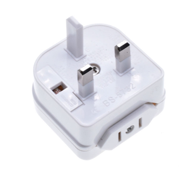 National standard two-pin plug American to British standard 13A5A with ...