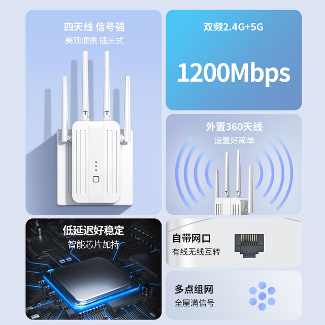 Daerwen WIFI signal amplifier booster amplifier wireless repeater to ...