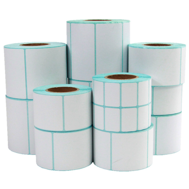 Three-proof thermal label paper 60*40 20 30 50 70 80 90 100 blank self-adhesive sticker barcode ...