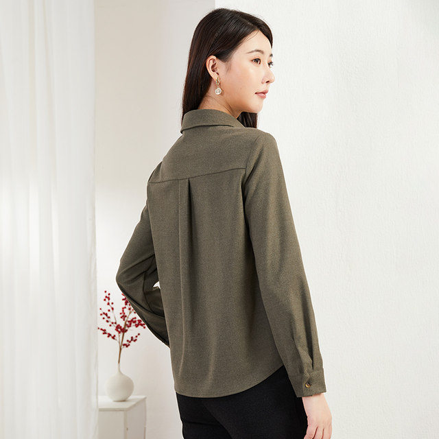 Lusi Belle Fur-Woven Shirt Women's New Spring and Autumn Fashion Commuter High-end Long-sleeved ...