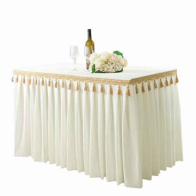 Customized event conference exhibition table skirt table cover buffet ...