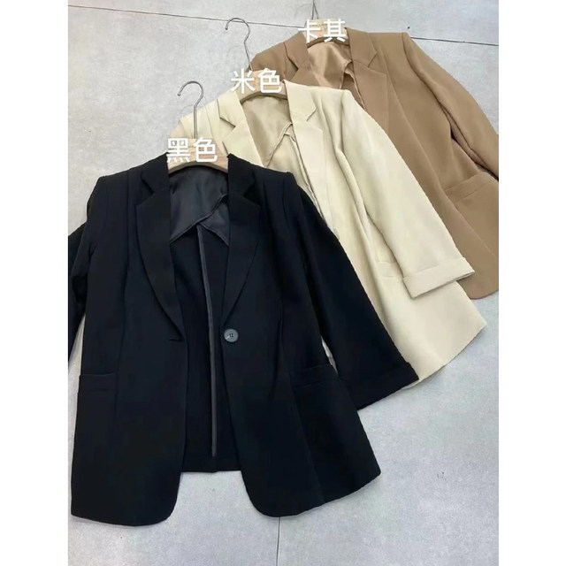 Summer new high-definition suit jacket for women, one button, loose ...