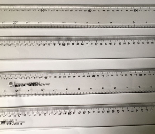 Transparent ruler 60cm1.25 meters organic plastic thickened ruler one ...
