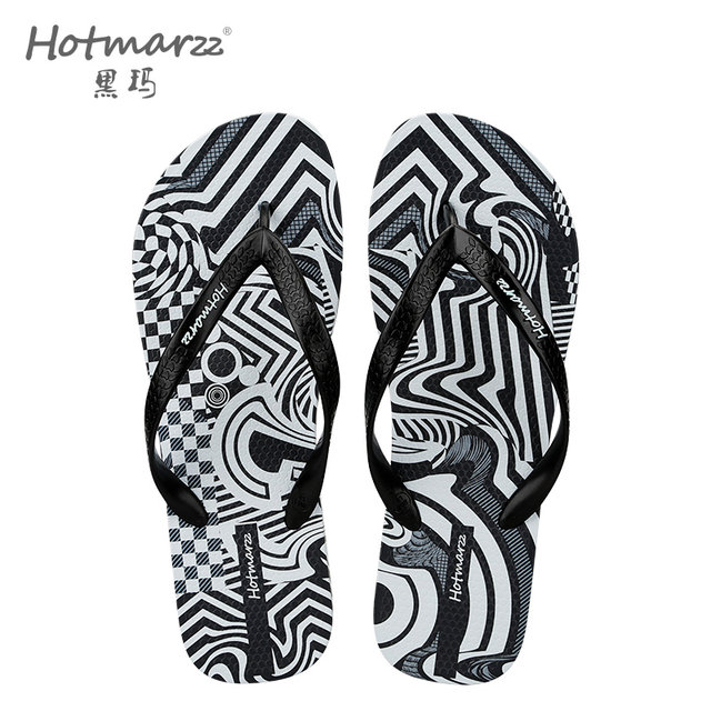 hotmarzz/black horse slippers men's flip-flops non-slip wear-resistant ...