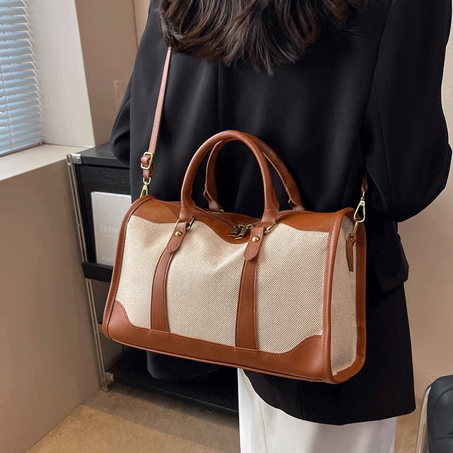 Hand-held lightweight ladies' short trip bag large capacity luggage bag ...