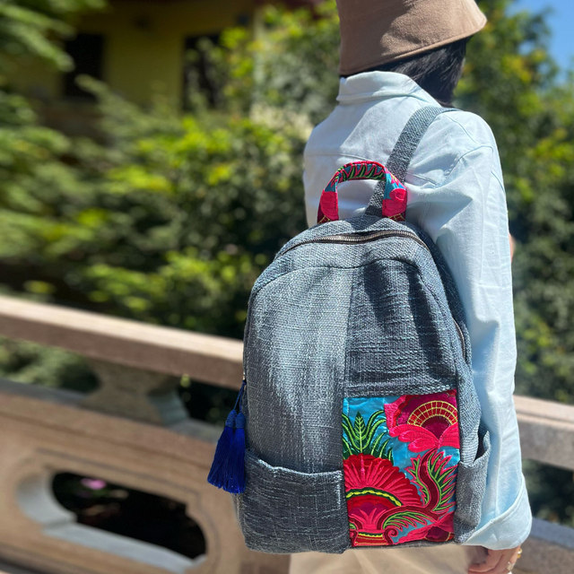 Mia original fresh literary retro ethnic style cotton and linen color ...