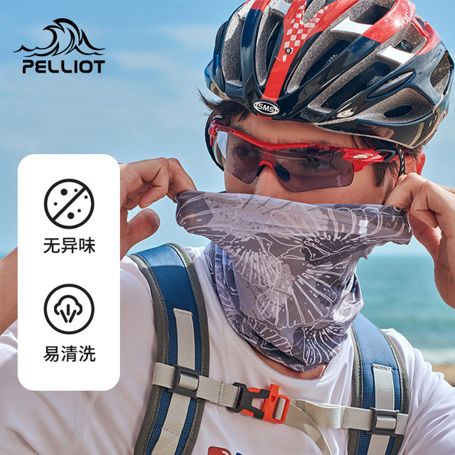 Pelliot outdoor ice silk sunscreen mask for men and women summer anti-UV fishing headscarf ...