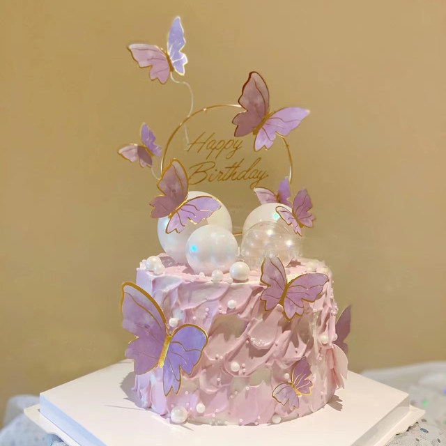 Valentine's Day Goddess Dream Butterfly Low Sugar Xylitol Birthday Cake ...