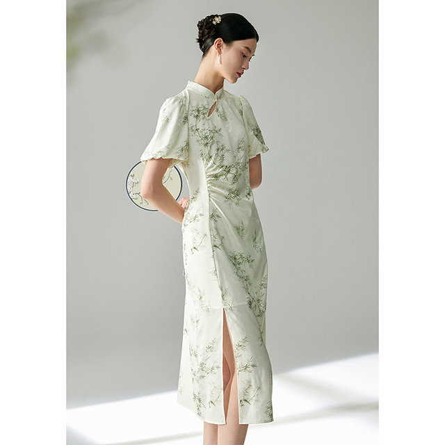 MOFAN light luxury high-end Chinese style cheongsam skirt summer ...