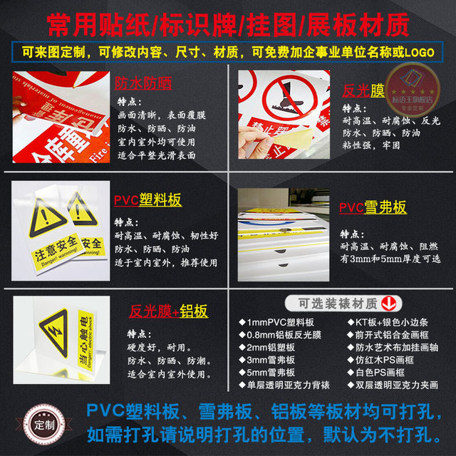 Elevator safety signs posters strictly prohibit overloading, door ...