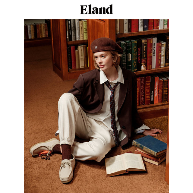 Eland suit jacket for women's shoulder pad design suit