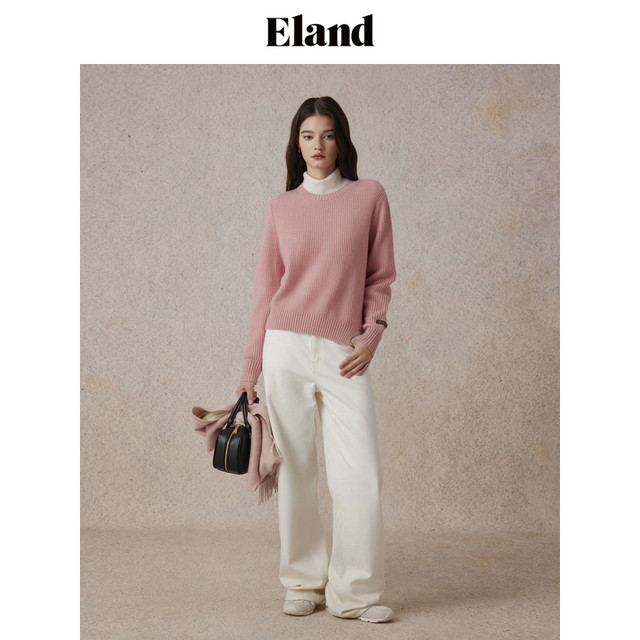 Eland Clothes Sweater Women's Asymmetric Hem Long Sleeve Top
