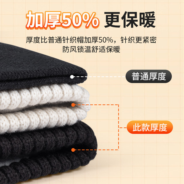 Li Ning hat winter cold-proof warm knitted hat plus velvet sports ...