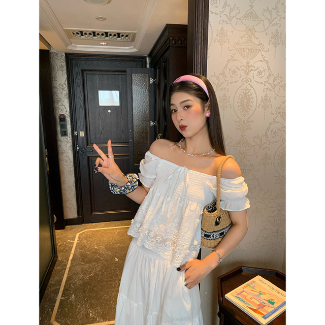 Jinyu Huahua White This year's popular suit summer suit women's two ...