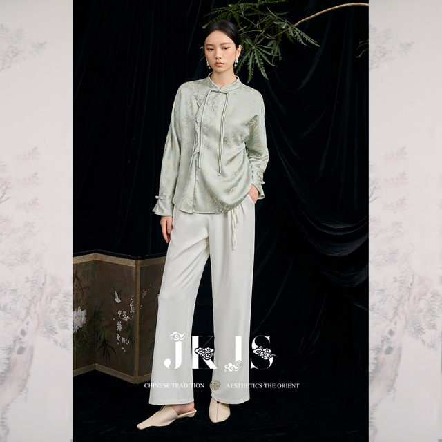 JKJS custom jacquard new Chinese shirt jacket Chinese style spring ...