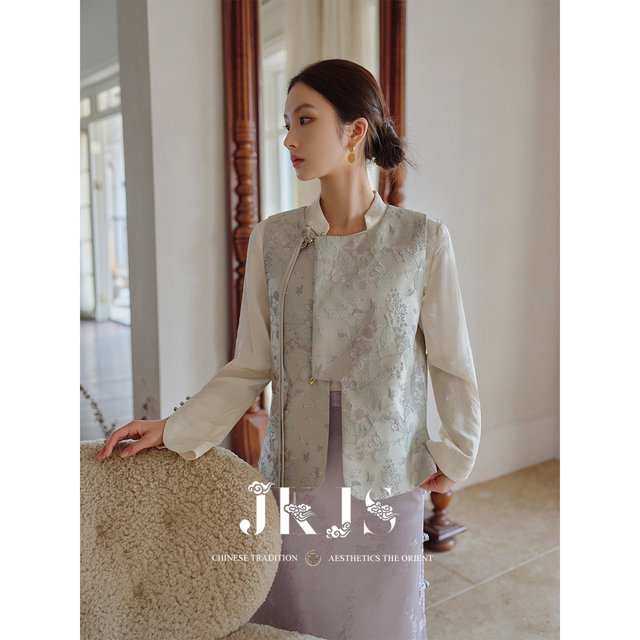 JKJS shirt stacking vest women's 2025 new national wind horses clip new ...