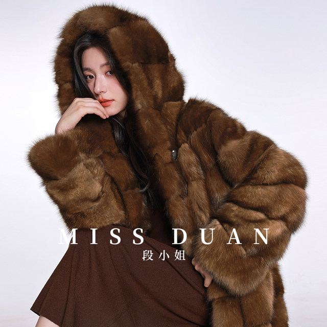 Miss Duan imported starry sable marten coat for women's whole marten ...