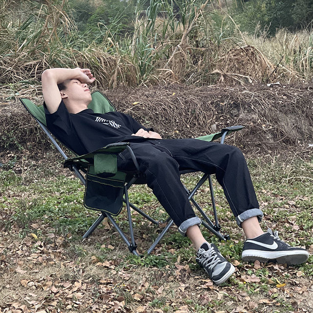 Outdoor folding chair Loc -back chair Portable back casual chair beach ...