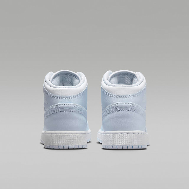 NIKE Nike women's shoes Jordan 1 Mid AJ1 white and blue children's high ...