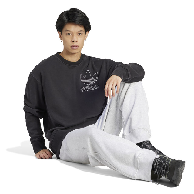 Adidas Adidas Clover Men's 2024 Winter Loose Terry Cloth Sports Round ...
