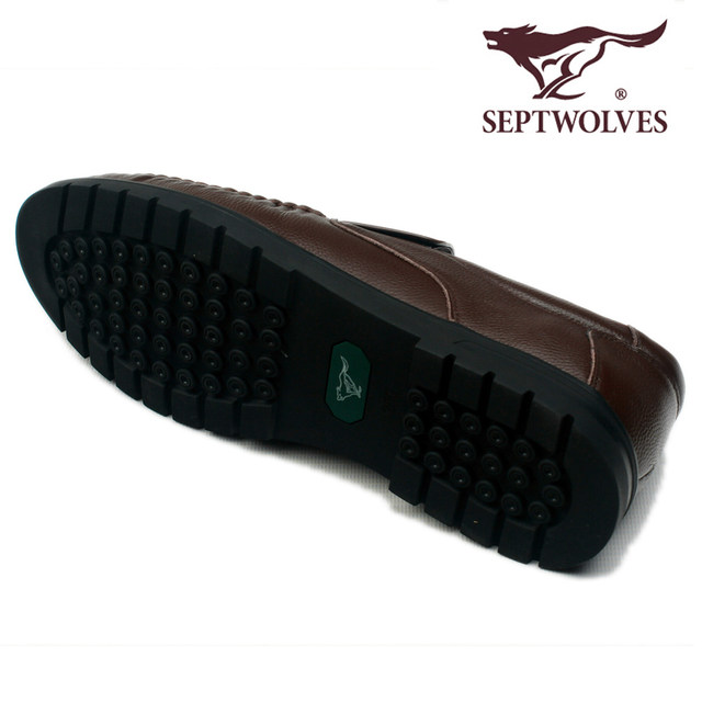Septwolves men's shoes genuine genuine leather business casual shoes ...