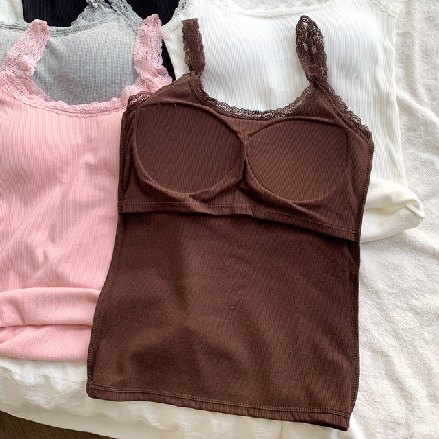 Lace suspender vest female inside design sense niche wearing pure ...