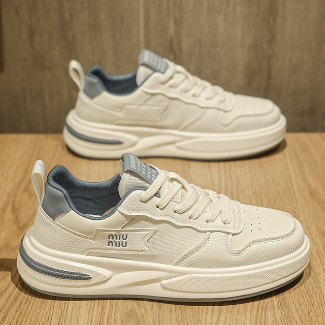 Men's 2025 new summer trendy brand lightweight casual sports pure white ...