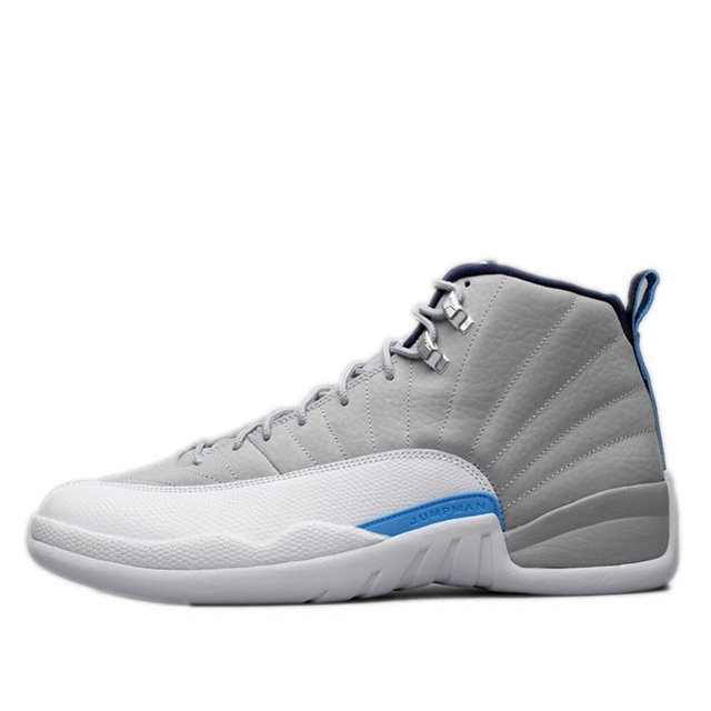 Jordan 12 Wolf Grey AJ12 Wolf Gray Blue Blue basketball shoes 153265 ...