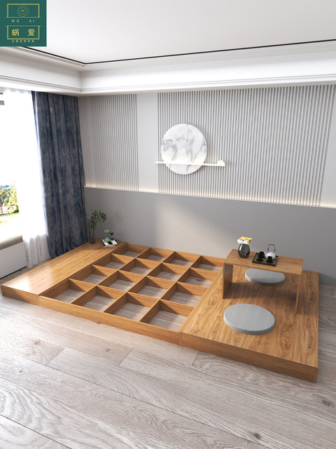 Custom minimalist table bed tatami -free bedtime dwarf bed large bed ...