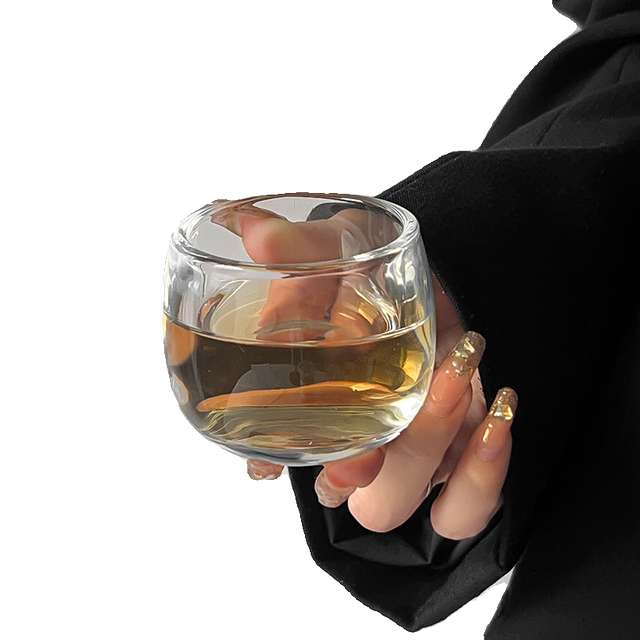 Crystal finger cup single cup high-end crystal cup master cup tea cup ...