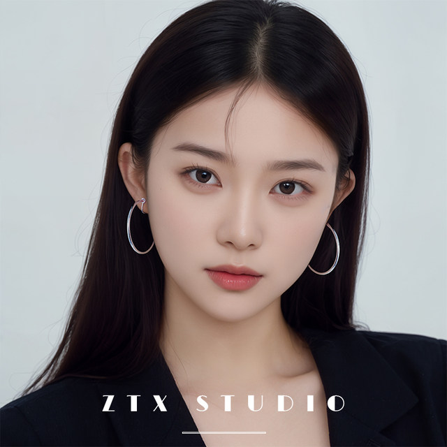 ZTX face-free European and American style plain circle ear clips ...