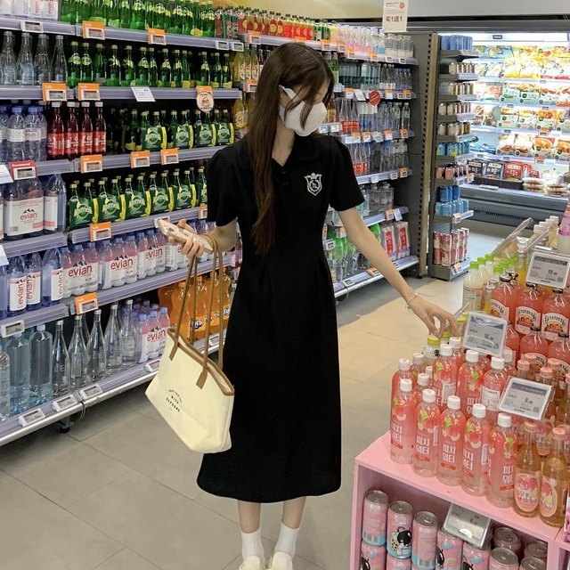 POLO lead dress girl summer dress 2024 new junior high school high ...