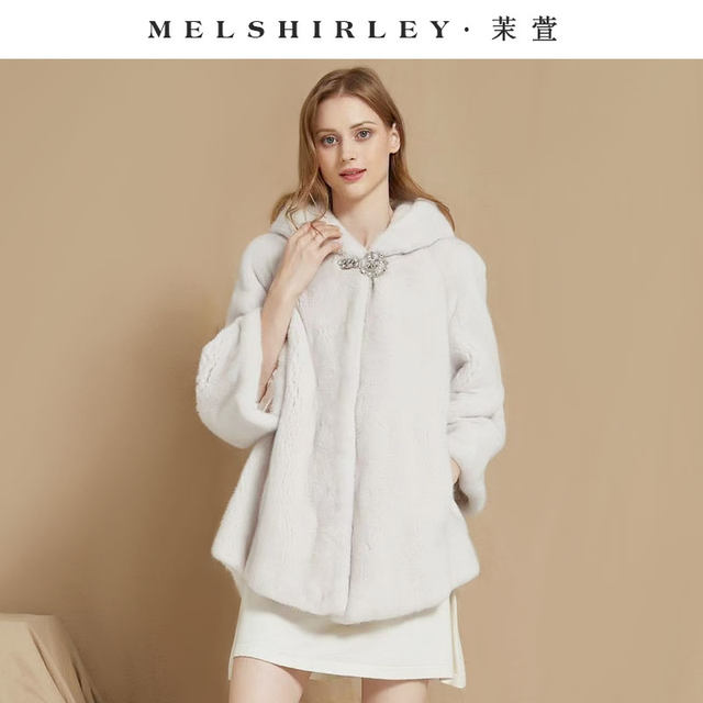 Mo Xuan 2024 mid -length imported purple -standard crown velvet mink ...