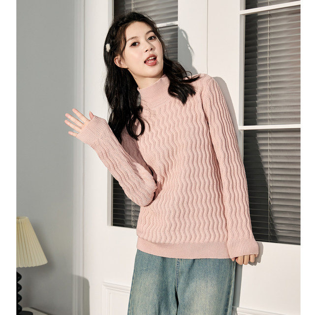 Tang Lion 2024 Autumn and Winter new turtleneck sweater women's net ...