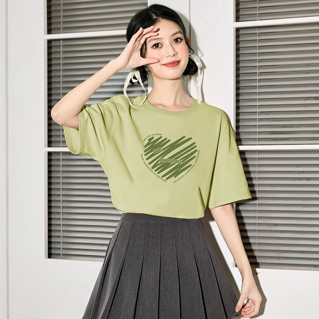 Tang Shi Short Sleeve T-shirt for Women Loose 2025 Summer New Design ...