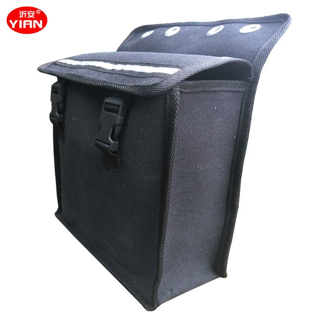 Black canvas multifunctional motorcycle single side bag electric ...