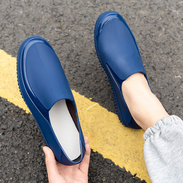 Spring and Autumn fashionable shallow-mouthed rain boots for men ...