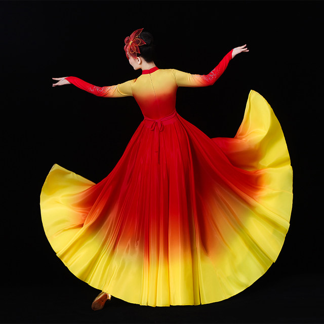 2025 new opening dance big skirt performance costume atmospheric chorus ...