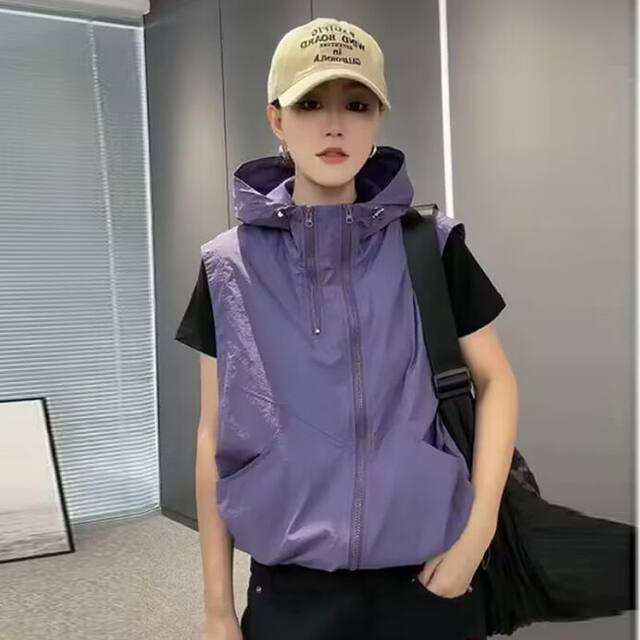 European goods sunscreen hooded vest female 2024 summer new design ...