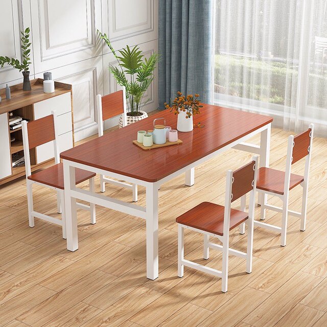 Modern small household simple dining table and chairs dining table ...