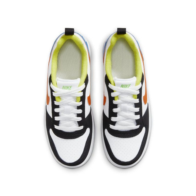 Nike Court Borough Low GS White Orange Low Top Casual Sports Trendy ...