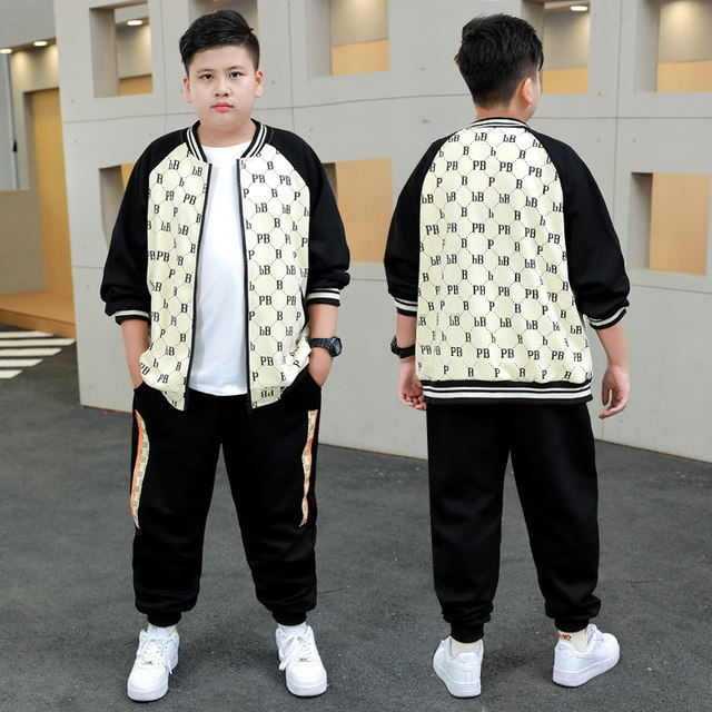 Fat boy sports baseball suit spring and autumn plus fat increase zipper ...