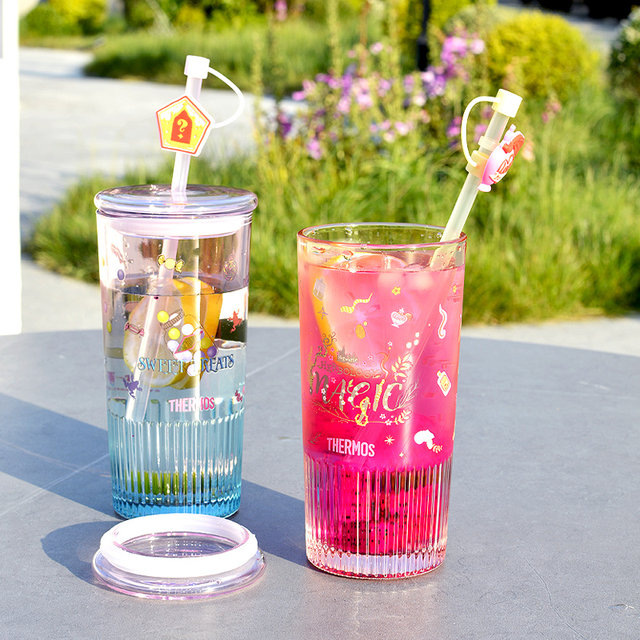 Steel magic straw glass glass Harry Potter girl office high -value ...