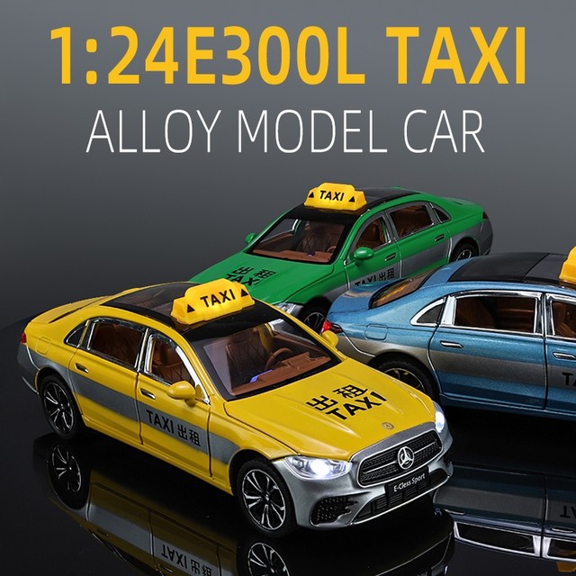 1:24 Large taxi toy car model Children's alloy car Mercedes -Benz E300 ...