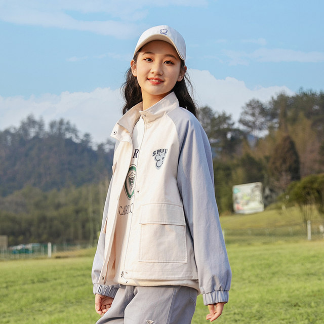 Junior high school students' coat spring and autumn style 2025 new girl ...