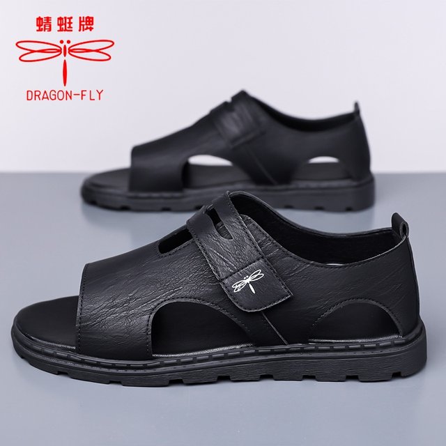 Dragonfly brand sandals summer 2025 new genuine leather casual beach ...