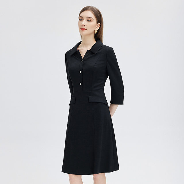 Authentic Ma Tiannu women's clothing autumn, winter and autumn black V ...