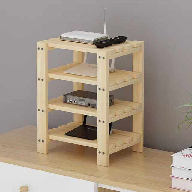 Router Placement Shelf Flooring Steaming Cat WiFi Desktop solid wood ...
